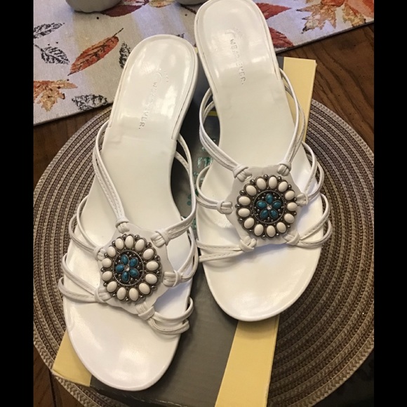 wear Ever | Shoes | Wear Ever Sandal White Slip On Wedge White 8 Big ...